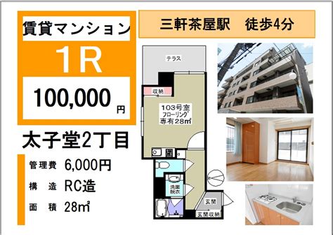 1r 駅近4分🚃分譲賃貸マンション ｜物件ブログ｜三軒茶屋の賃貸・売買など不動産ならウィルプランニング