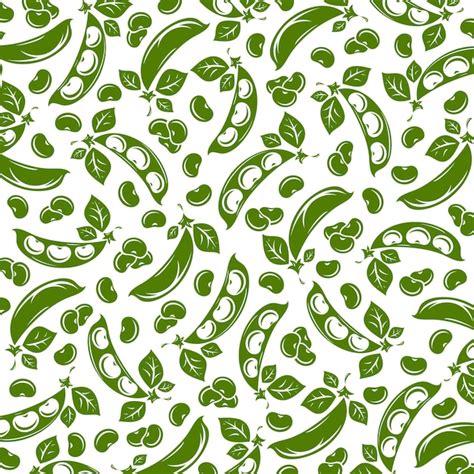 Premium Vector Beans Pattern Background Set Collection Icon Beans Vector