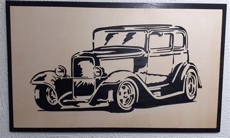 Hot Rod fait avec une scie à chantourner Scroll saw Chantourner