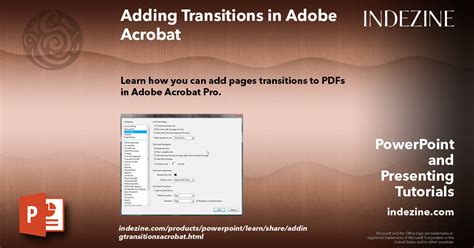 adding transitions in adobe acrobat