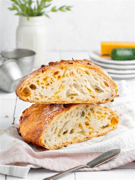 Easy No Knead Cheddar Jalapeño Bread Dutch Oven the practical kitchen