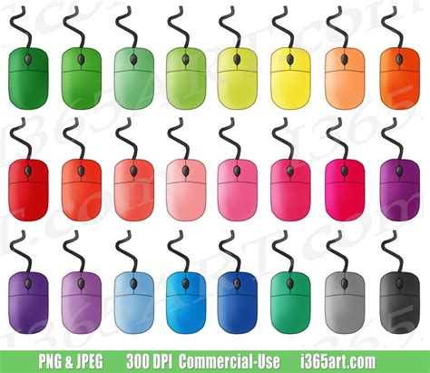 Computer Mouse Clipart Mice Clip Art Desktop Mouse Cursor Etsy