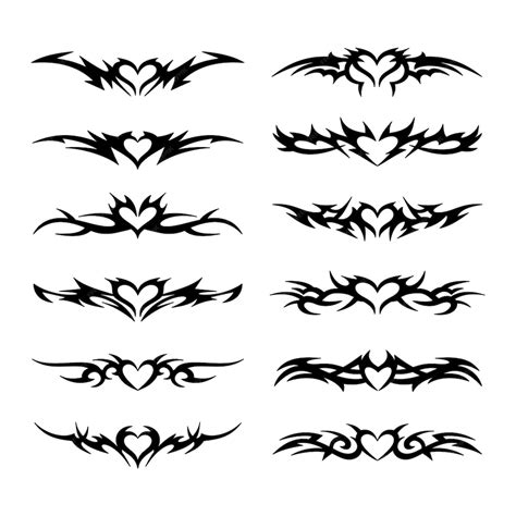 Vector Del Corazón De La Neo Tribu Vector Premium