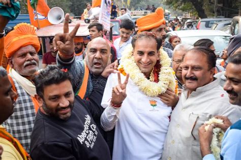 Delhi India December 02 2022 Bharatiya Janata Party Bjp Supporter