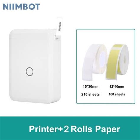 IMPRIMANTE White set 6 Mini imprimante D étiquettes Thermiques D110