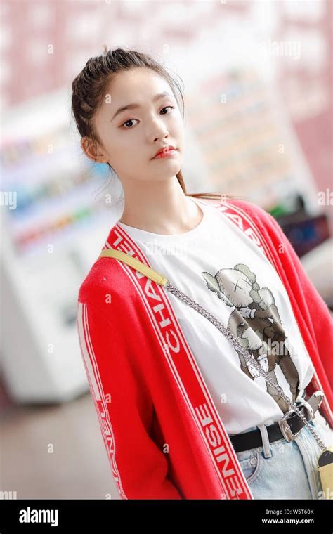 Chinese Actress Jelly Lin Or Lin Yun Arrives At The Shanghai Pudong