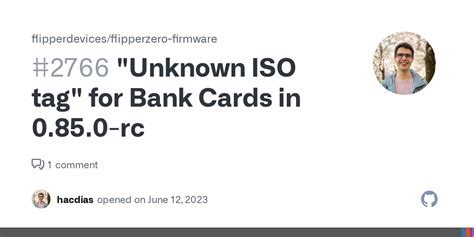 Unknown Iso Tag For Bank Cards In Rc Issue