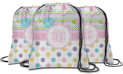 Custom Girly Girl Drawstring Backpack Medium Personalized
