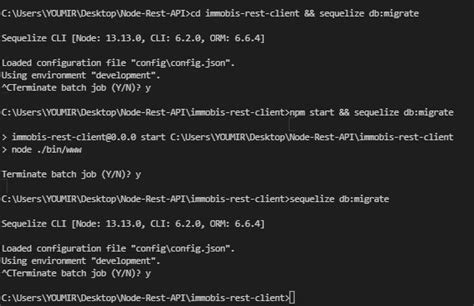 Node Js Sequelize Migration Problem And Npm Start Problem They Dont Run Stack Overflow