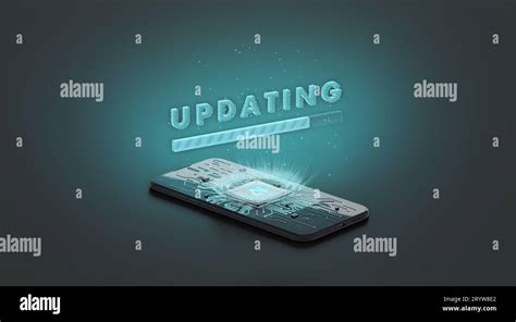 Black Phone Artificial Intelligence Updating Process Mockup Dark Background 3d Rendering