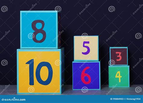Addition Or Subtraction With Cubes Stock Image Image Of Blocks