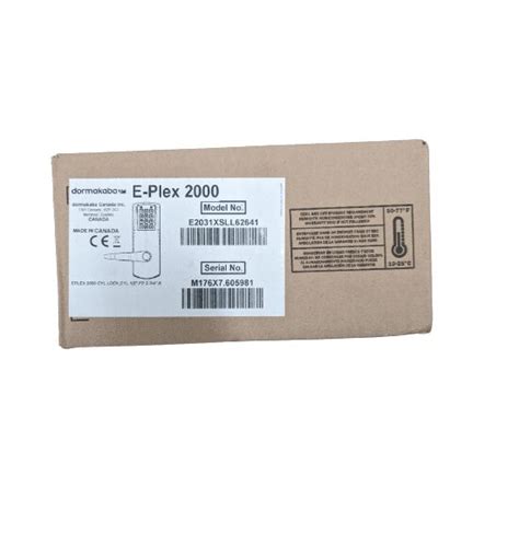 Kaba Eplex 2000 E2031 Xs Ll 626 41 Electronic Keyless Lock Satin Chrome