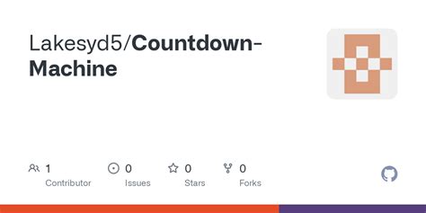 Github Lakesyd5countdown Machine