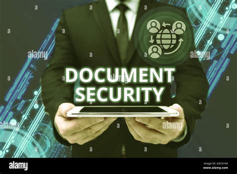 Inspiration Showing Sign Document Security Business Concept Means In Which Important Documents