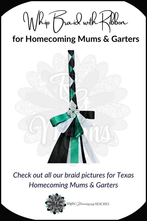 Whip Braid With Ribbon Homecoming Mum And Garter Braid Texas HOCO
