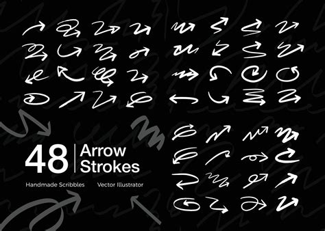 Collection Of Arrow Scribble Line Sketches 38141086 Vector Art At Vecteezy