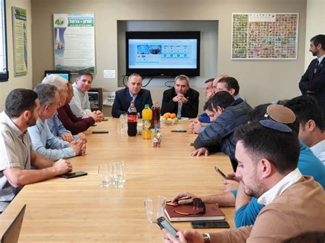 Ministers Elkin And Steinitz In The Sharon Carmel Towns Association