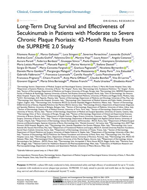Pdf Long Term Drug Survival And Effectiveness Of Secukinumab In