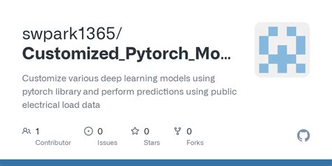 Github Swpark Customized Pytorch Model Customize Various Deep