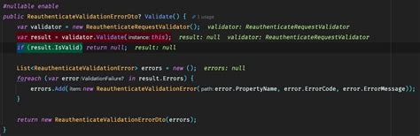 Validationresult Of Validatorvalidate Is Null · Issue 1673