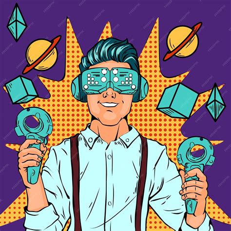Premium Vector Hand Drawn Art And Technology Pop Art Illustration