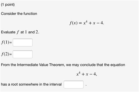 solved 1 point consider the function f x et 3x 3