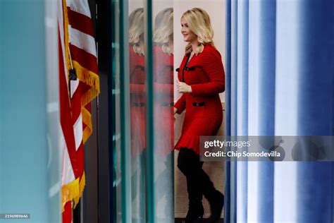 White House Press Secretary Karoline Leavitt Walks Into The Brady