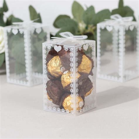 25 Pack Clear Rectangle Favor Boxes Efavormart