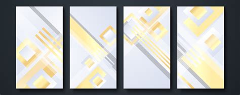 소셜 미디어 스토리 템플릿 배경 디자인 요소의 컬렉션 고급 제품의 디자인 황금 라인으로 만들어졌습니다 흰색 배경에 격리 벡터 일러스트레이션 0명에 대한 스톡 벡터 아트 및