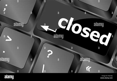 Closed Button On Computer Keyboard Pc Key Stock Photo Alamy