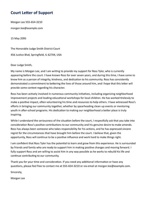 Letter Of Support For Immigration Template Highfile