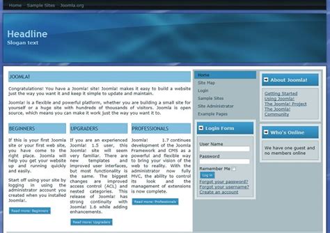 Theme Joomla 2 5 Templates Joomla 1 7 Templates Free Download Joomla