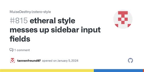Etheral Style Messes Up Sidebar Input Fields · Issue 815