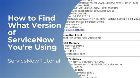 How To Find What Version Of Servicenow You Re Using Youtube