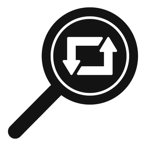 Premium Vector Repost Magnifier Icon Simple Vector Repost Chart Data