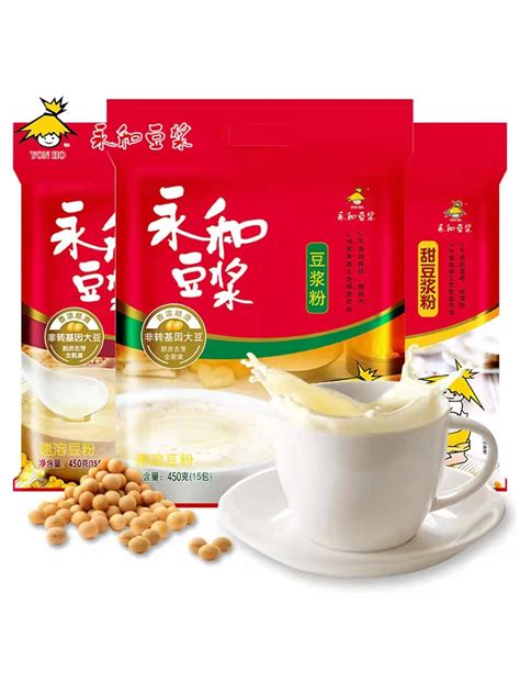 永和豆浆450g袋装原味早餐家用小袋商用冲饮甜味速溶豆奶粉豆浆粉虎窝淘