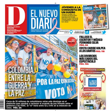 El Nuevo Diario Nicaragua Domingo 2 De Octubre De 2016 Infobae