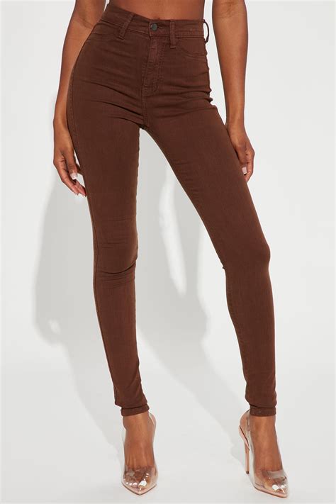 Tall Classic High Waist Skinny Jeans Chocolate Fashion Nova