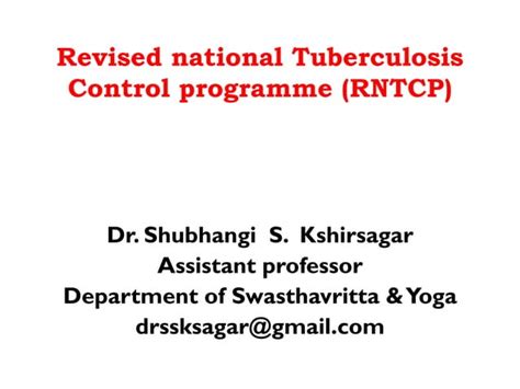 Rntcp Programme Pdf