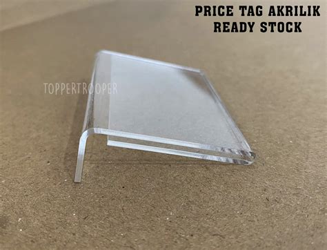 Ready Stock Akrilik Label Harga Acrylic Label Price Tag Label Harga Label Produk Label