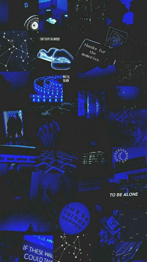 Pin By Uyungi On Blue ⁺ Black Aesthetic Wallpaper Blue Wallpaper