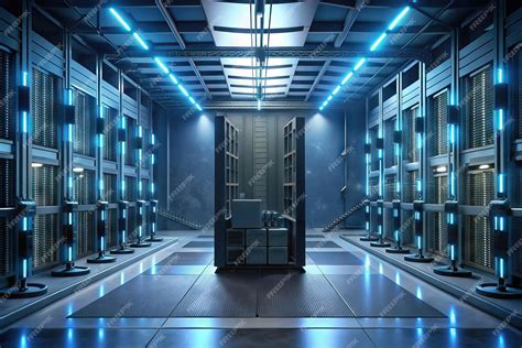 Premium Photo Modern Data Center And Network Infrastructure Solutions