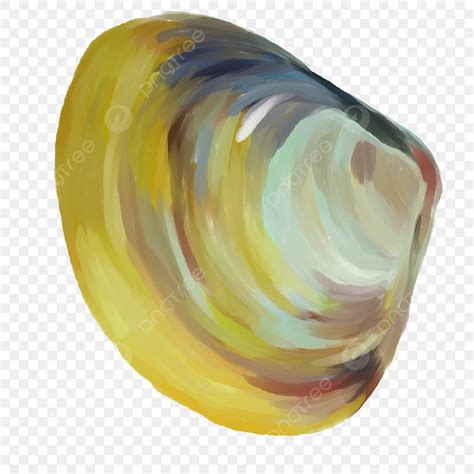 Yellow Seashell Illustration Marine Life Seashell Yellow Png