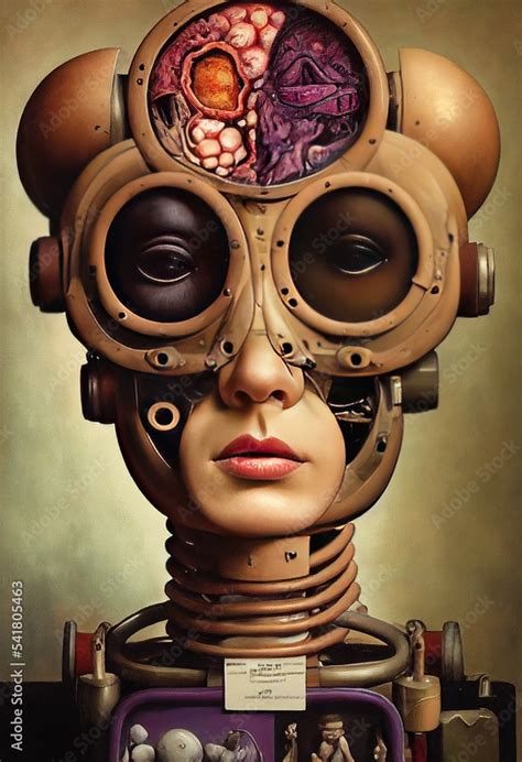 La Robot Is A Series Of Vintage Floral Female Robots Generated With