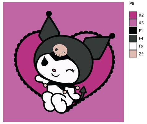 Детская картина по номерам P5 Аниме Куроми Куроми Kuromi 30x30