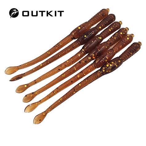 OUTKIT 12 Teil Los 82mm 1 1g Regenwurm Angeln Locken Weichen Wurm Grub