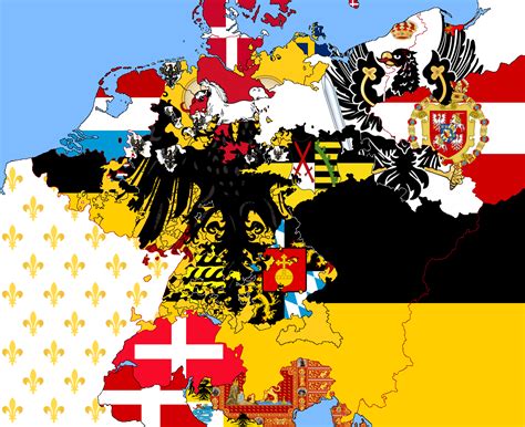 Flag Map Of Holy Roman Empire In 1789 Maps On The Web