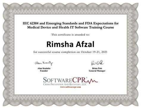 Very Excited To Share That I Successfully Completed The Softwarecpr Iec