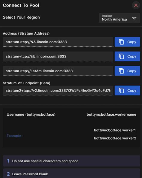 how to connect miners to lincoin mining pool