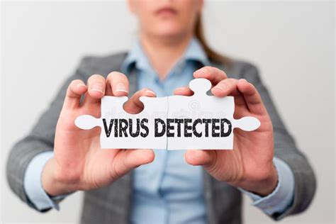 Sign Displaying Virus Detected Business Idea A Computer Program Used